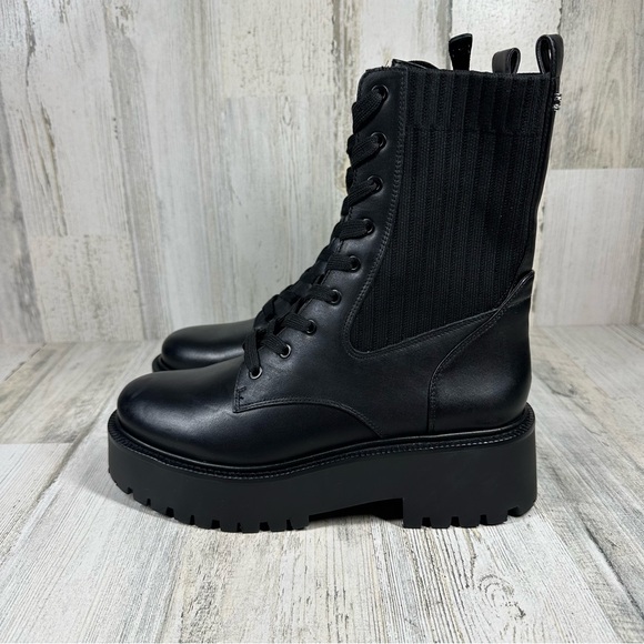 Sam Edelman | Shoes | New Sam Edelman Evina Black Leather Chunky Combat ...